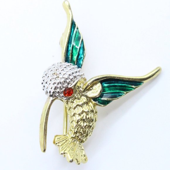 Marvella | Jewelry | Vintage Marvella Brooch Hummingbird Gold Tone ...